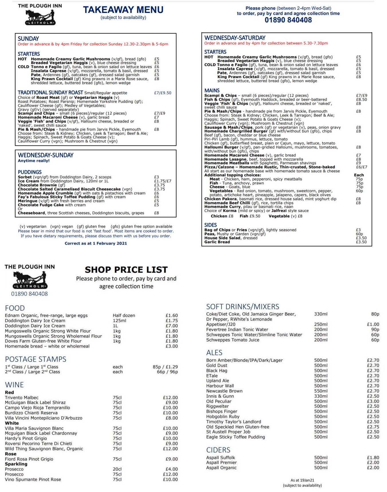 Welcome to the Plough Inn Leitholm TD12 4JN